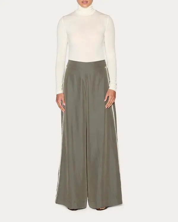 LIA COHEN Radiance Grosgrain Wide-leg Pants
