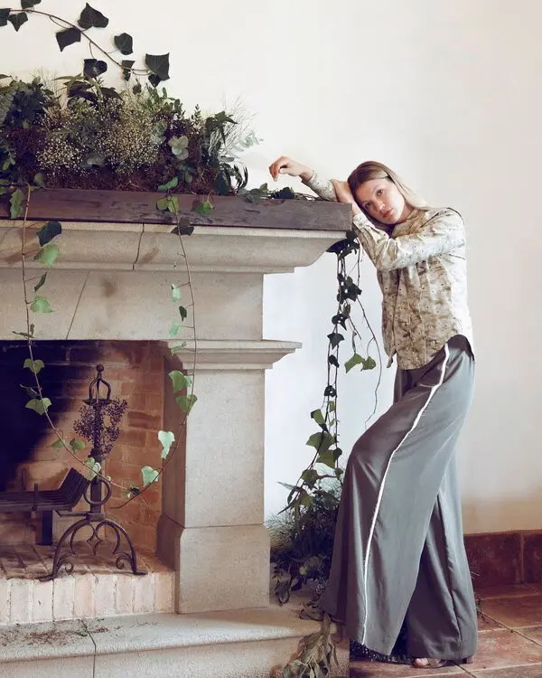 LIA COHEN Radiance Grosgrain Wide-leg Pants