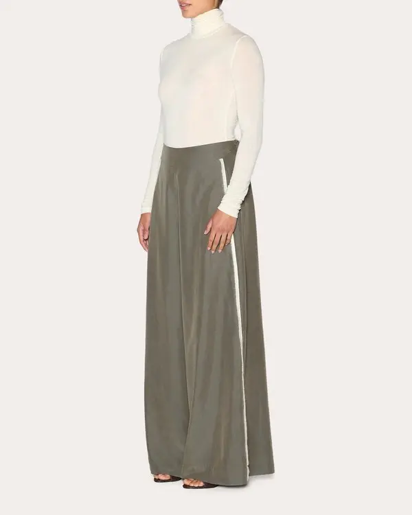 LIA COHEN Radiance Grosgrain Wide-leg Pants