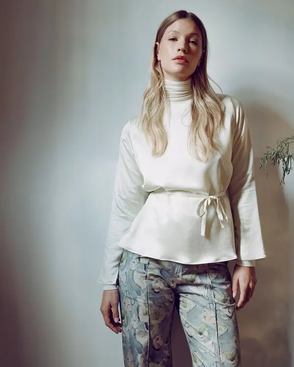 LIA COHEN Wholesome Silk Long-sleeve Top
