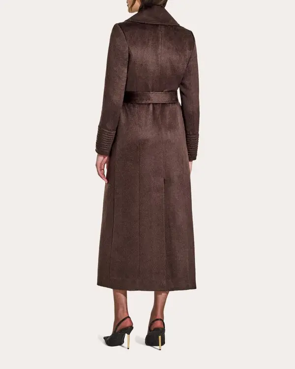 Sentaler Suri Alpaca Notched Collar Maxi Wrap Coat