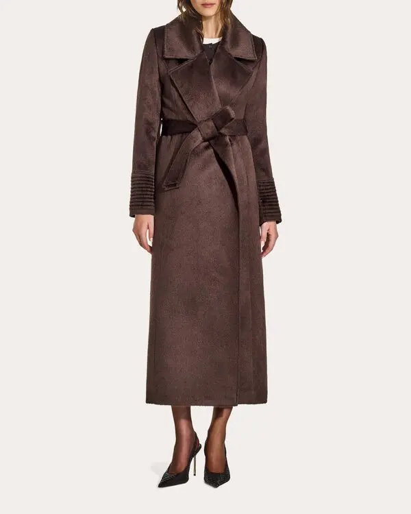 Sentaler Suri Alpaca Maxi Wrap Coat - Brown