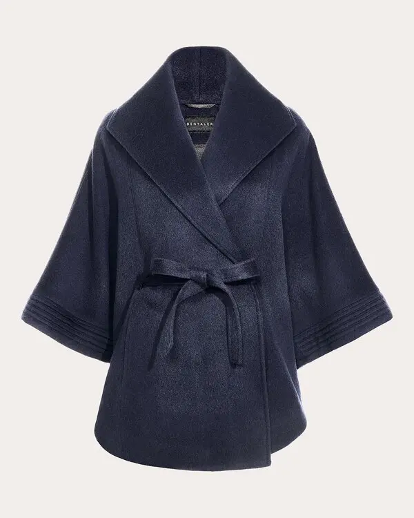 Sentaler Baby Alpaca Belted Shawl Collar Cape