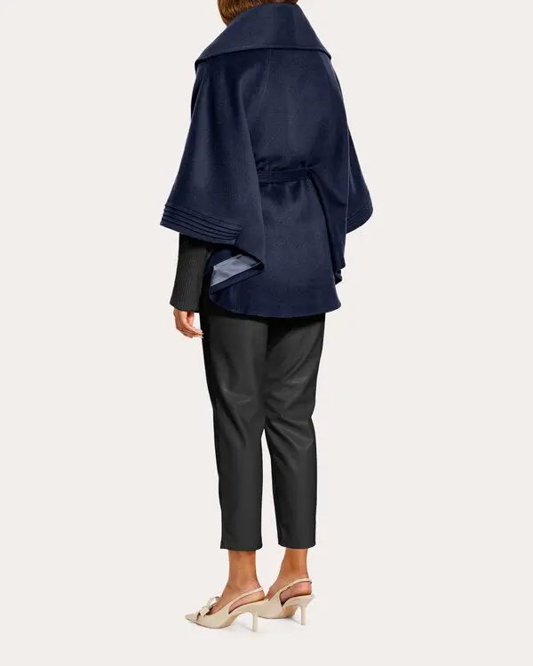Sentaler Baby Alpaca Belted Shawl Collar Cape