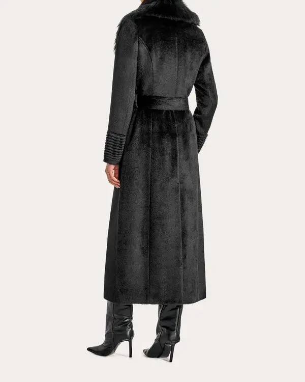 Sentaler Suri Alpaca Fur Collar Maxi Coat