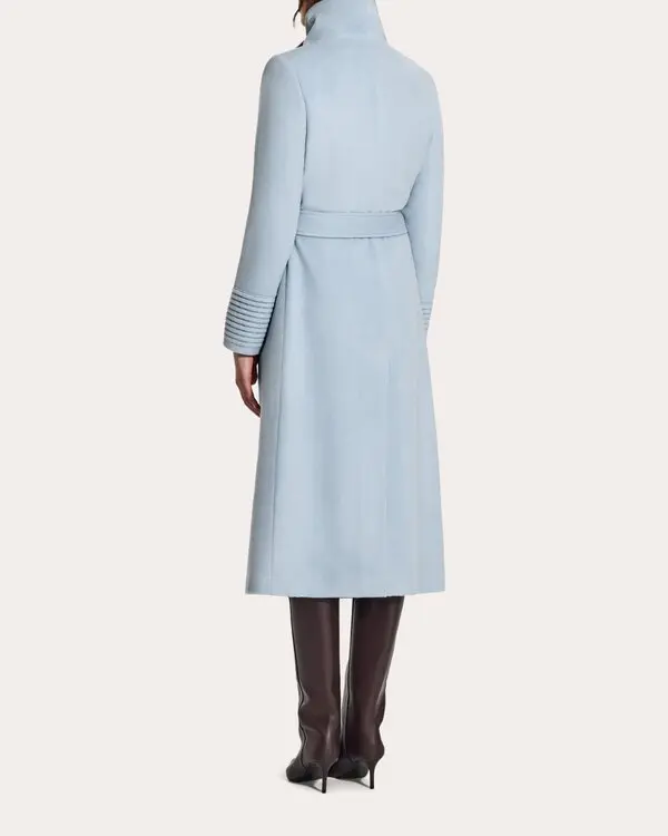 Sentaler Baby Alpaca Funnel Collar Maxi Wrap Coat