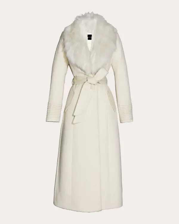 Sentaler Suri Alpaca Fur Collar Maxi Coat