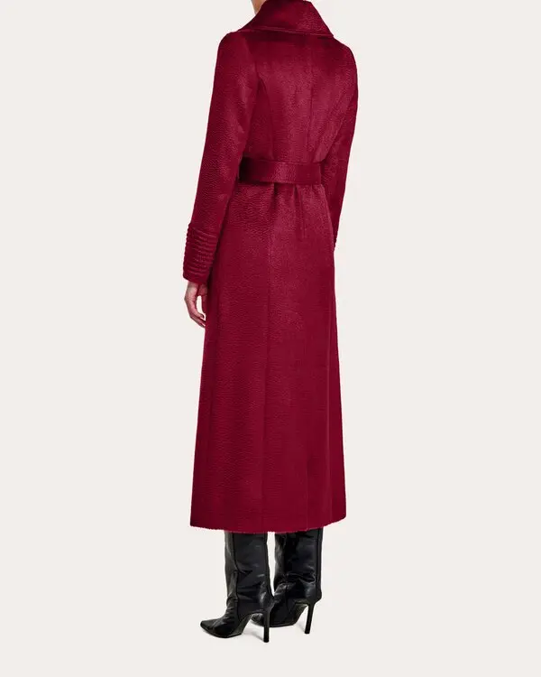 Sentaler Suri Alpaca Notched Collar Maxi Wrap Coat
