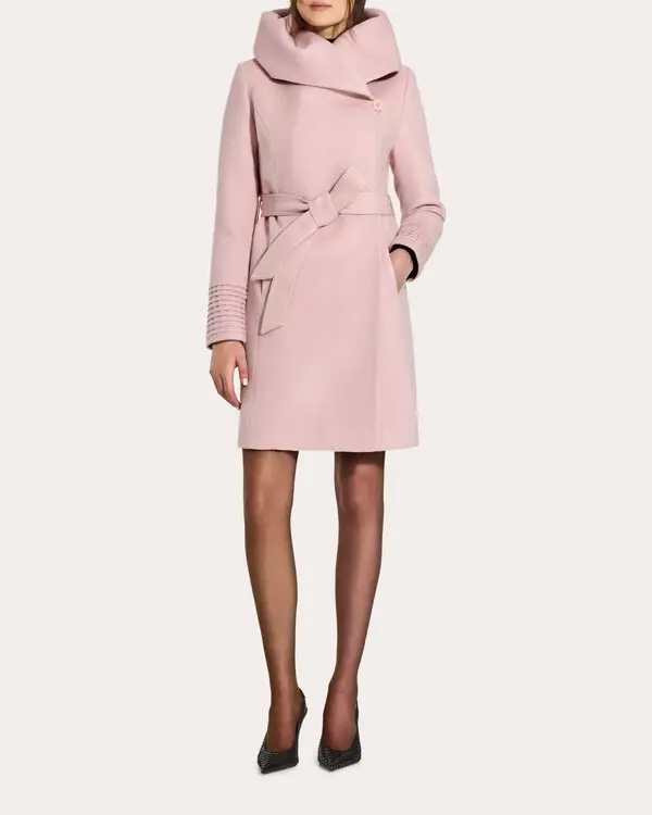 Sentaler Baby Alpaca Hooded Midi Wrap Coat