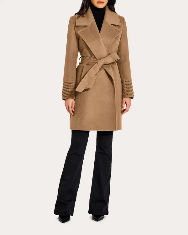Sentaler Baby Alpaca Oversized Notch Collar Midi Wrap Coat