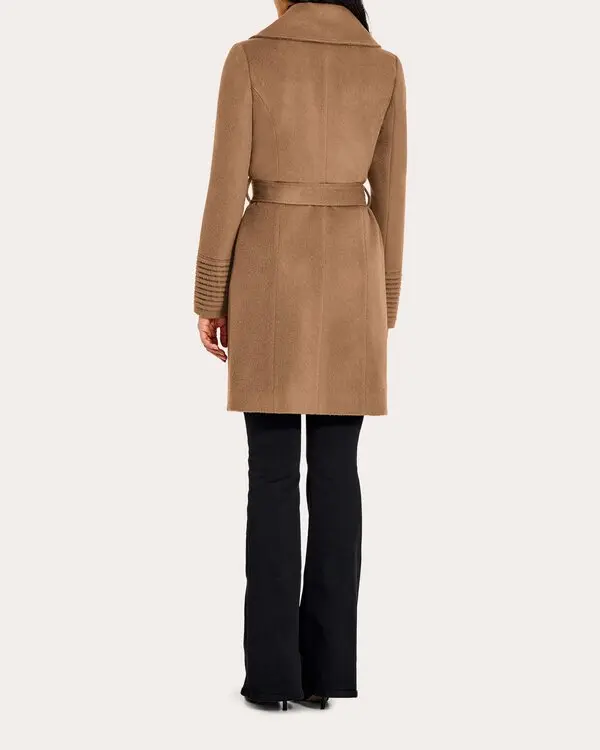 Sentaler Baby Alpaca Oversized Notch Collar Midi Wrap Coat