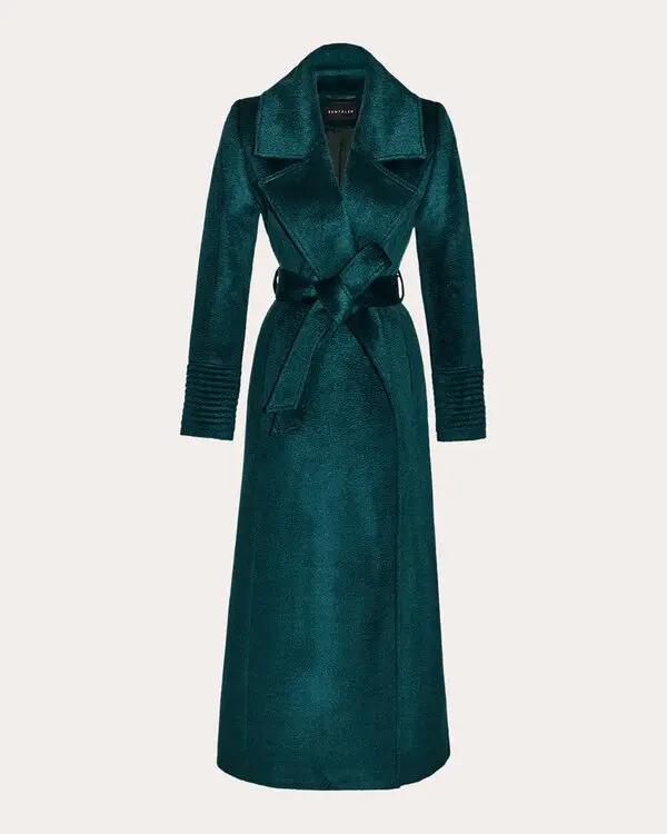 Sentaler Suri Alpaca Notched Collar Maxi Wrap Coat