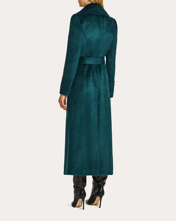 Sentaler Suri Alpaca Notched Collar Maxi Wrap Coat