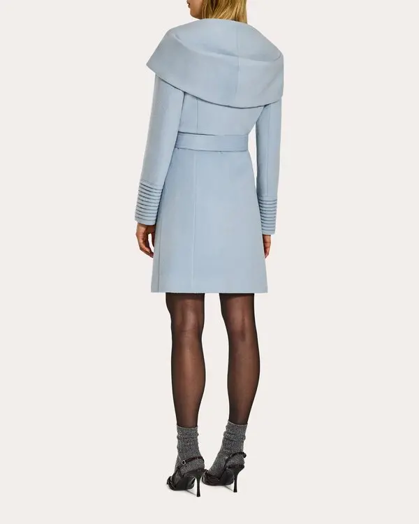 Sentaler Baby Alpaca Hooded Midi Wrap Coat