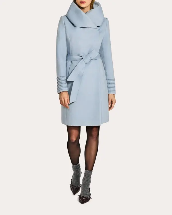Sentaler Baby Alpaca Hooded Midi Wrap Coat