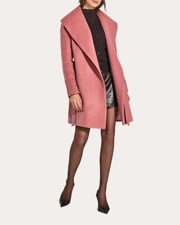 Sentaler Baby Alpaca Shawl Collar Midi Wrap Coat