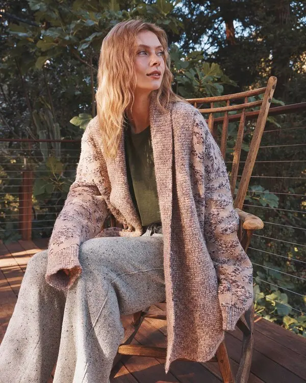 Splendid Desiree Belted Cardigan - Neutral Multi