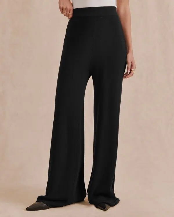 Splendid Annika Cable Sweater Pant - Black