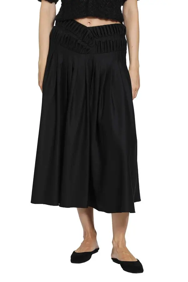 PAULINE DUJANCOURT Wool Pleated Skirt