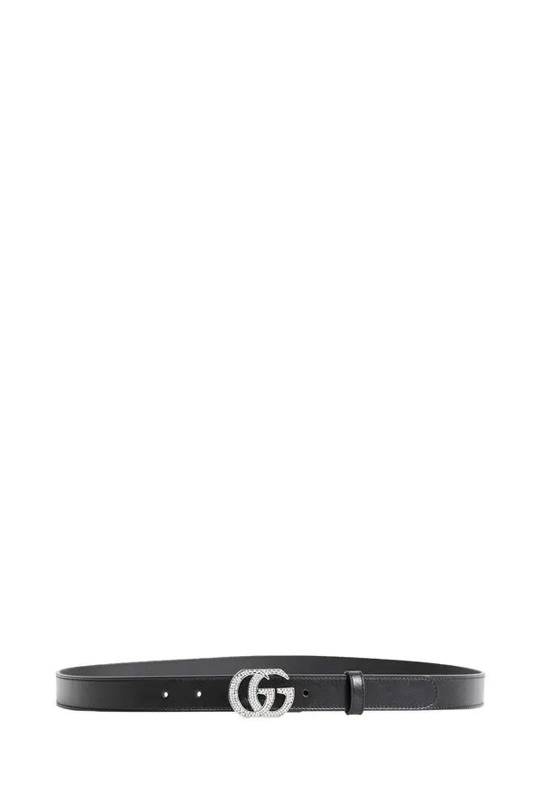 Gucci Belt With Double G Buckle - Black
