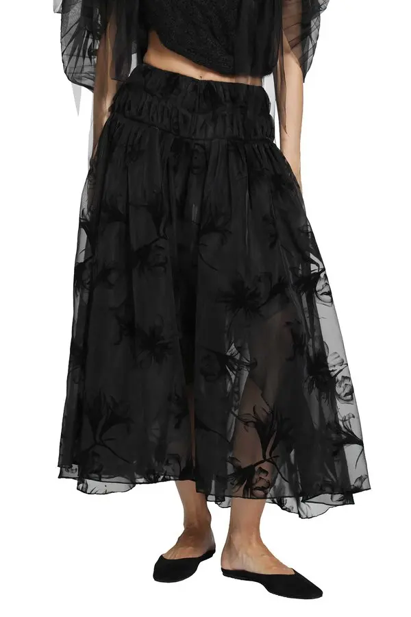 PAULINE DUJANCOURT Hazy Organza A-line Skirt