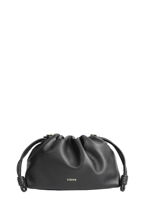 Loewe Lambskin Medium Flaco Purse - Black