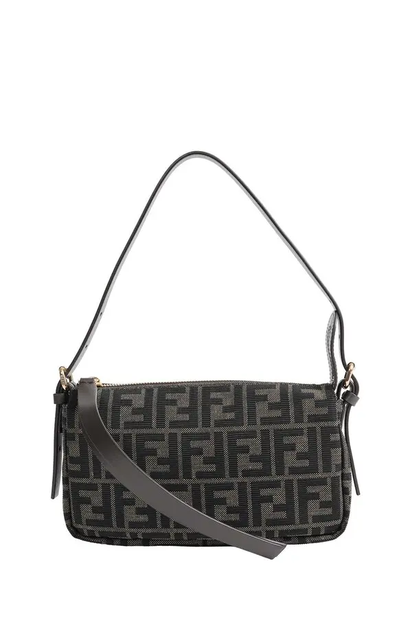Fendi Zip Top Small Bag - Brown
