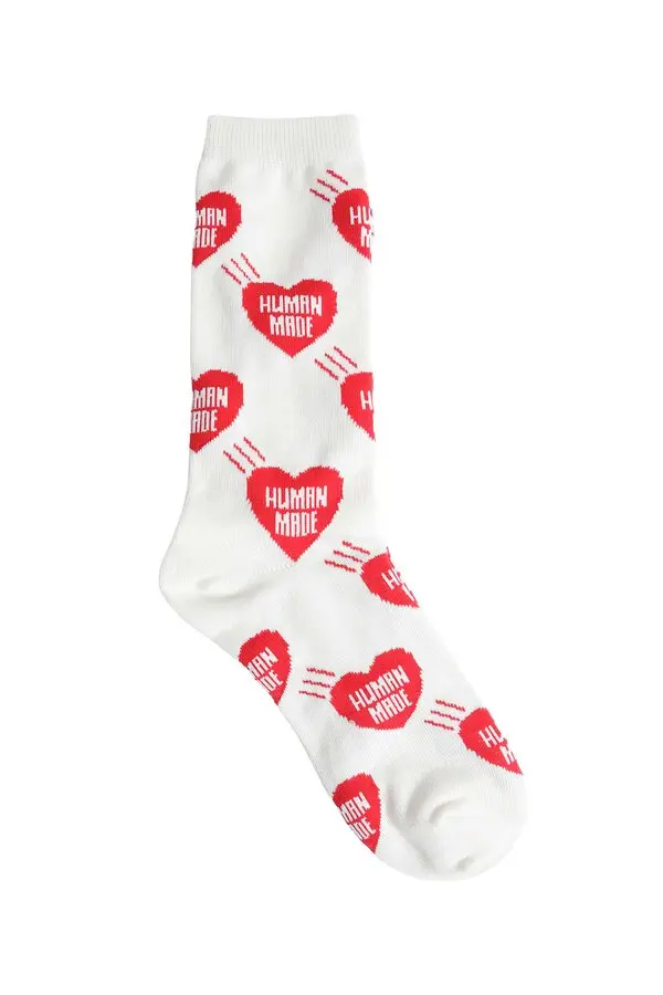 HUMAN MADE Heart Socks - White