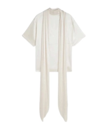 Phoebe Philo Detachable Scarf T-shirt - Cream