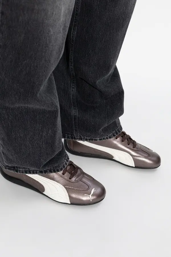 PUMA Lace-up Sneakers With Brand Logo Detailing - Brown