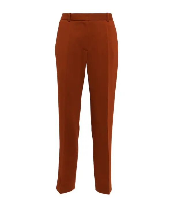 JOSEPH Diagonal Pleated Casual Pants - Brown