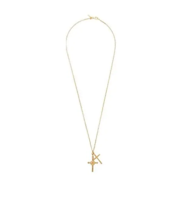 Emanuele Bicocchi Double Cross Necklace