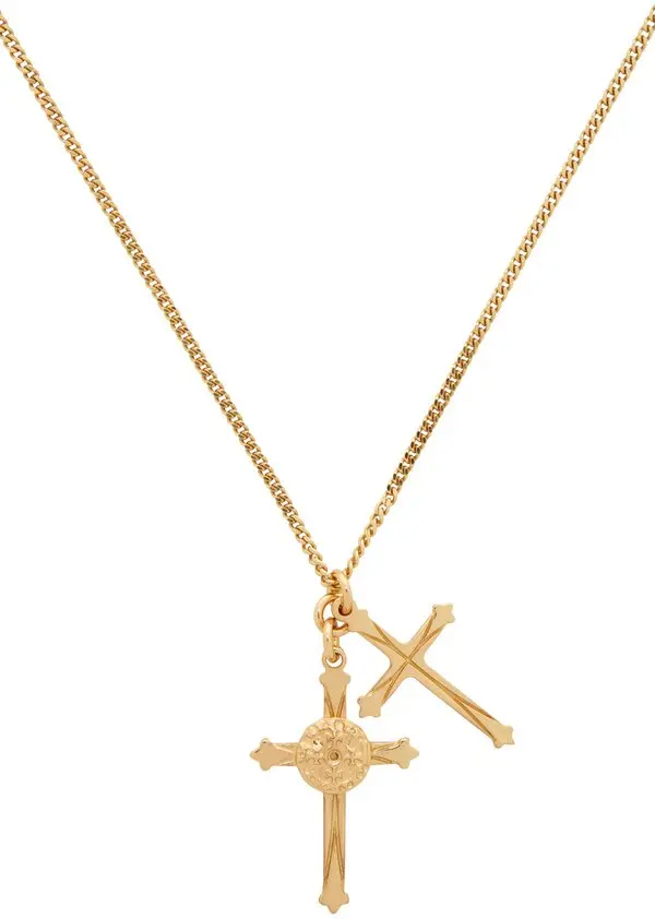 Emanuele Bicocchi Double Cross Necklace