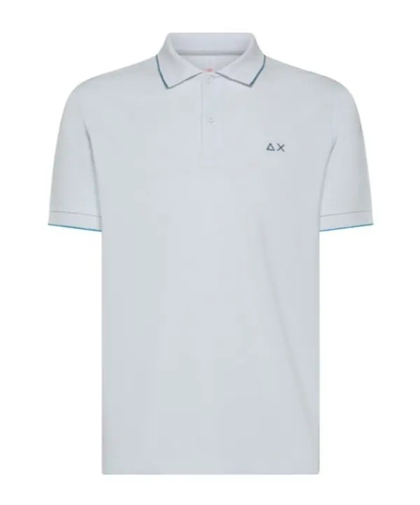 SUN 68 Contrast Trim Piqué Polo Shirt