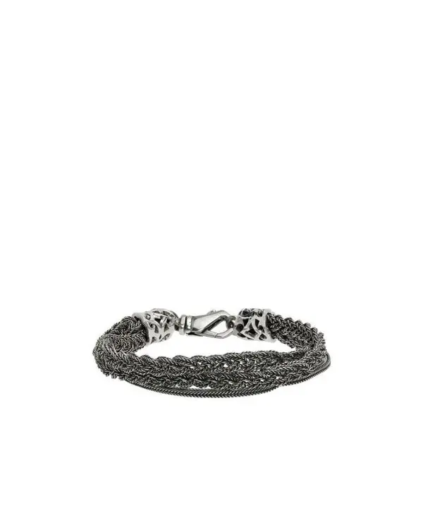 Emanuele Bicocchi Braided Chain Bracelet - Black