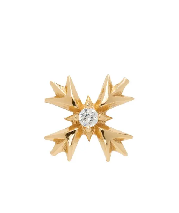 Emanuele Bicocchi Crest Embellished Earring - Golden