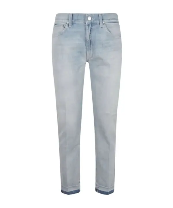 DONDUP Dalia Faded-wash Raw-cut Jeans - Blue