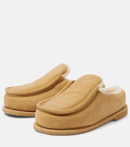 J.W.ANDERSON Shearling-lined Suede Mules