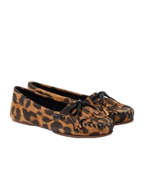 Paris Texas Indie Leopard-print Suede Loafers - Brown