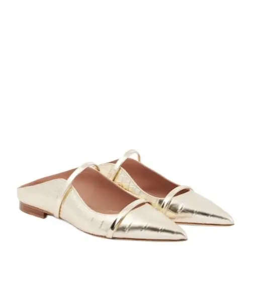MALONE SOULIERS Maureen Leather Mules - Nude