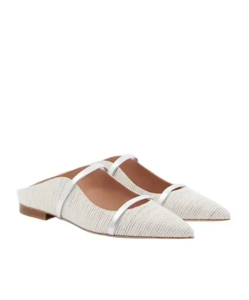 MALONE SOULIERS Maureen Leather Mules - White