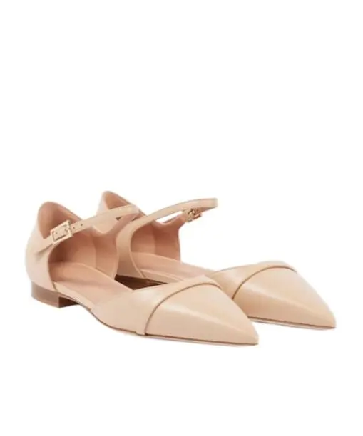 MALONE SOULIERS Ulla Leather Flats - Nude