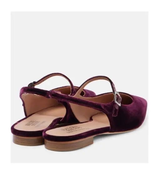 MALONE SOULIERS Karla Velvet Slingback Flats
