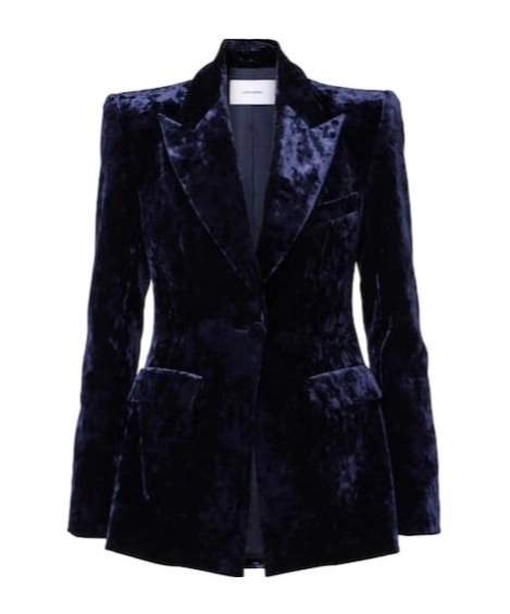 Alex Perry Velvet Blazer - Black