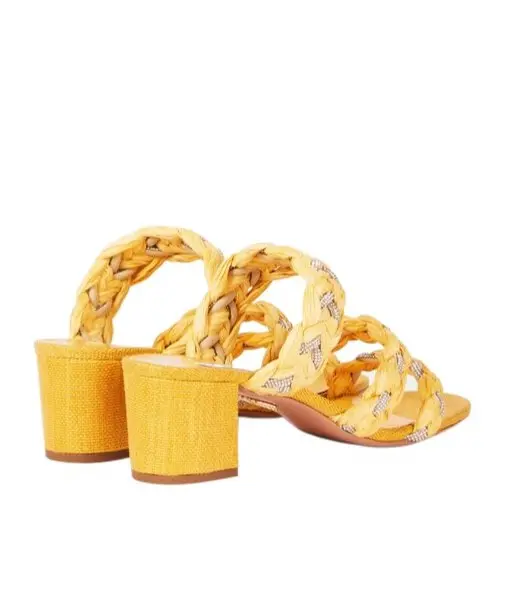AQUAZZURA Embellished Raffia Sandals