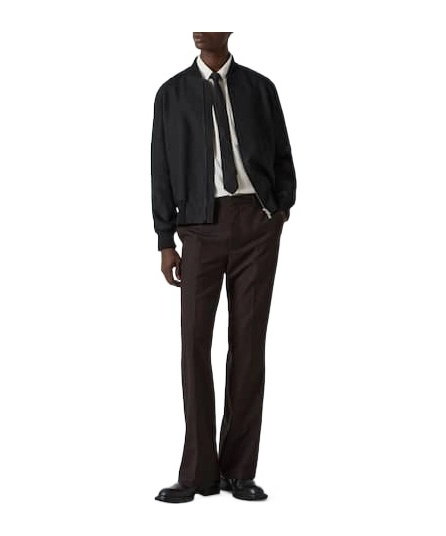LARDINI Linen Bomber Jacket