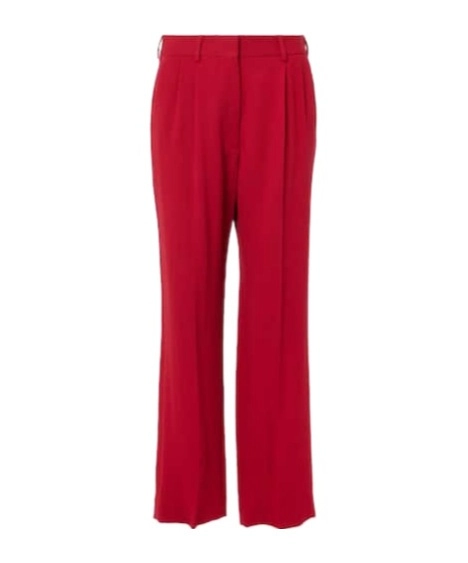 BLAZÉ MILANO Cool Easy Wool Wide-leg Pants - Red