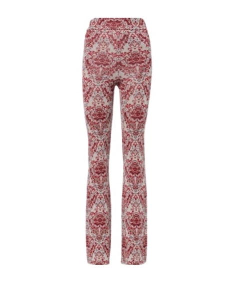 Rabanne Paisley Straight Pants - Nude