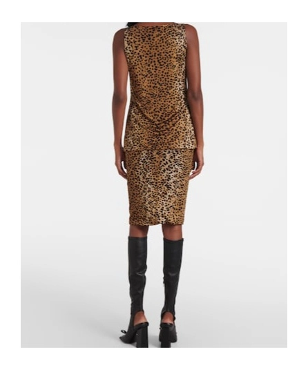 Versace Medusa '95 Leopard-print Draped Top