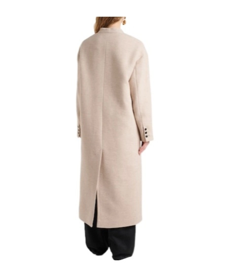 Isabel Marant Étoile Collarless Long Wool Coat